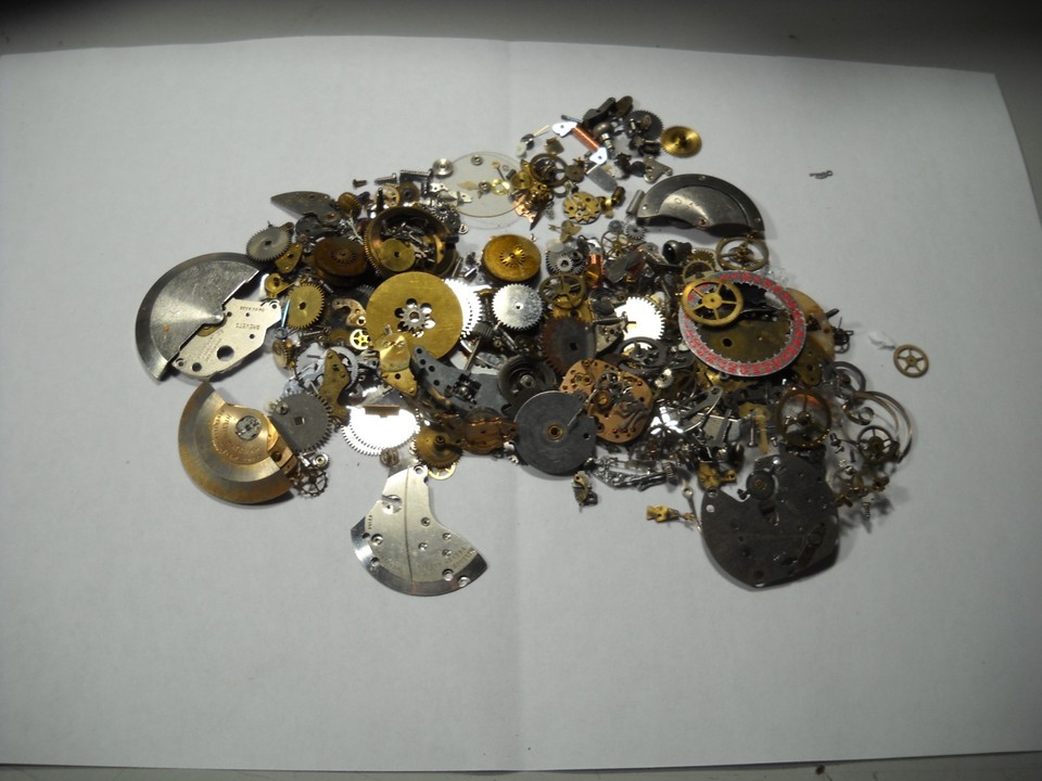 561L Lot of 50 gram Gear Watch Parts Wheels springs Steampunk Creative ...