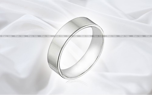 925 Sterling Silver Broad Flat Band Handmade Plain Astrology Ring Aus ...
