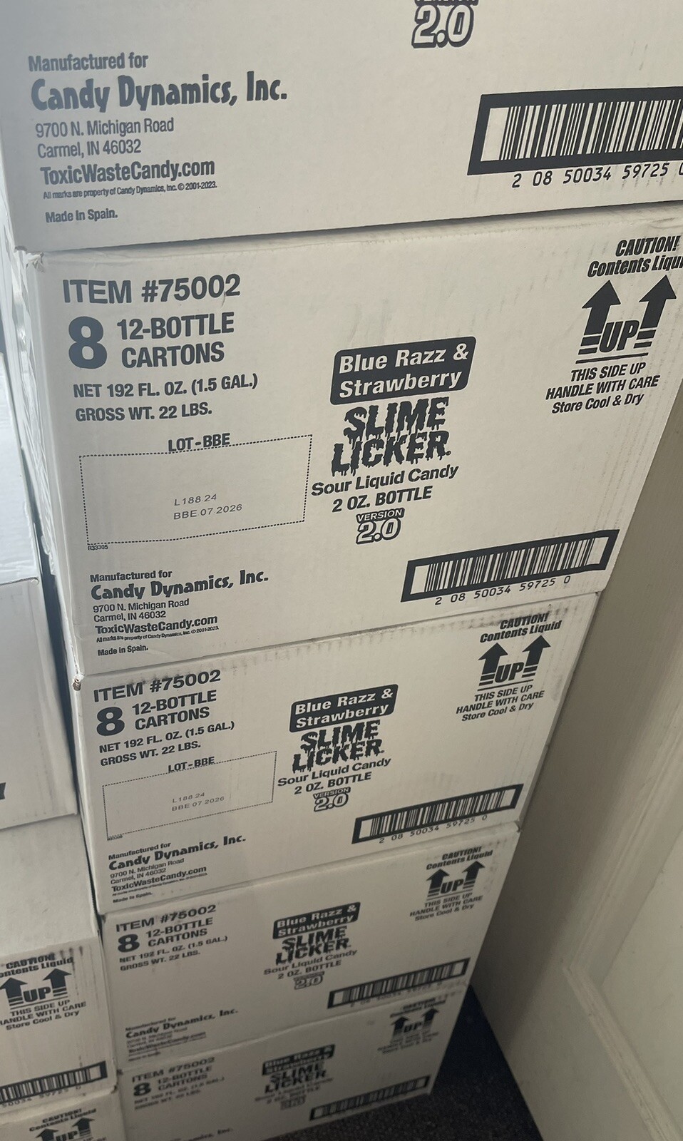 Slime Licker 2.0 Sour Rolling Candy Master Case Of 96 Bottles | eBay