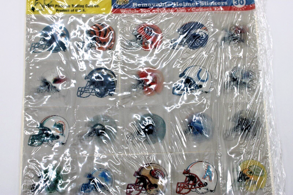 1997 Pinnacle Card Co NFL ZOOMERS Removeable Helmet Stickers Vtg Magic ...