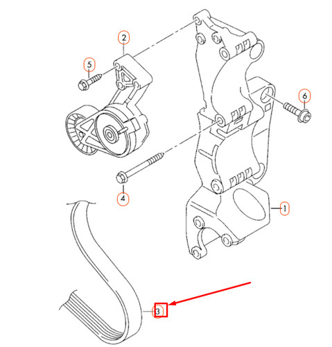 NEW OEM AUDI TT 8N ACCESSORY POLY-V-BELT 06A145933D GENUINE NO DUTY TO ...