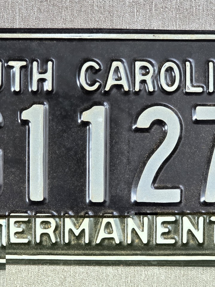 Vintage South Carolina Permanent License Plate - #CG1276 | eBay