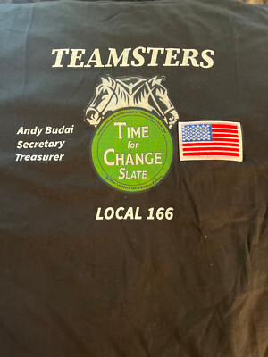 Teamsters local 166 T shirt Time for change slate elections MInt 2Xl Ch ...