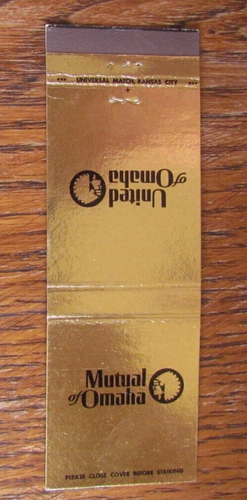 OMAHA, NEBRASKA MATCHBOOK COVER: MUTUAL OF OMAHA INSURANCE 1970s ...