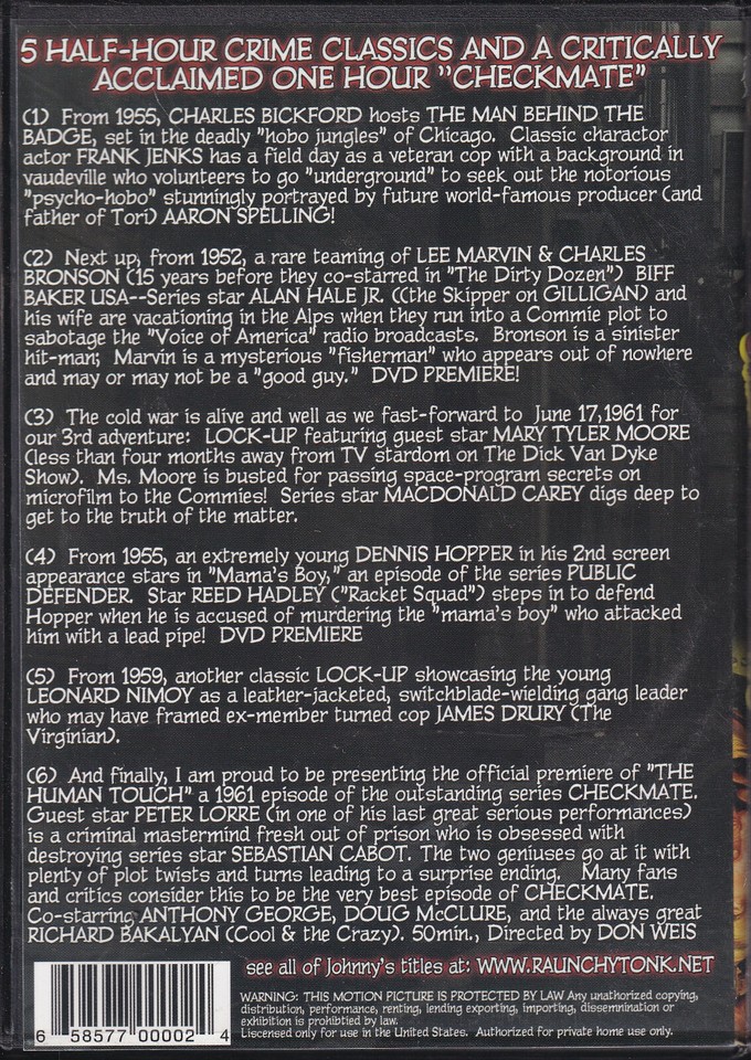 JOHNNY LEGEND PRESENTS: GOLDEN AGE CRIME BUSTERS (DVD) (B4) | eBay