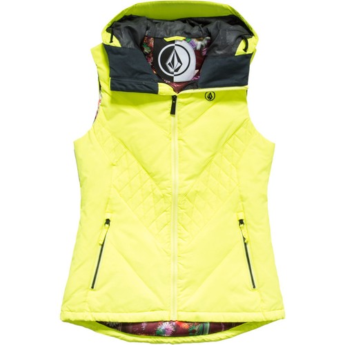 Volcom Revy Womens Snowboard Snow Ski Puffy Vest Down Insulated Flash ...