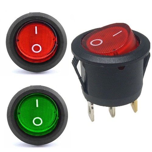 10PCS Red Green ON-OFF 2 Position Power Switch Rocker Switch KCD1-105 ...