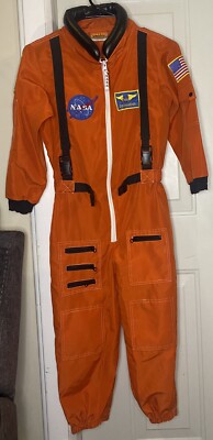 NASA Orange Space Commander Costume for Boys & Girls Child Size 8-10 | eBay