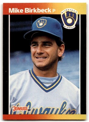 1989 Donruss #501 Mike Birkbeck Pitcher Milwaukee Brewers FREE shipping ...