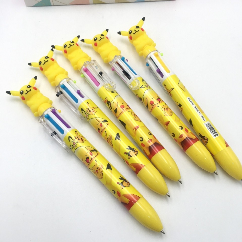 Pokemon 3 Pens Pikachu 6 Color Business School Office Accessories | eBay