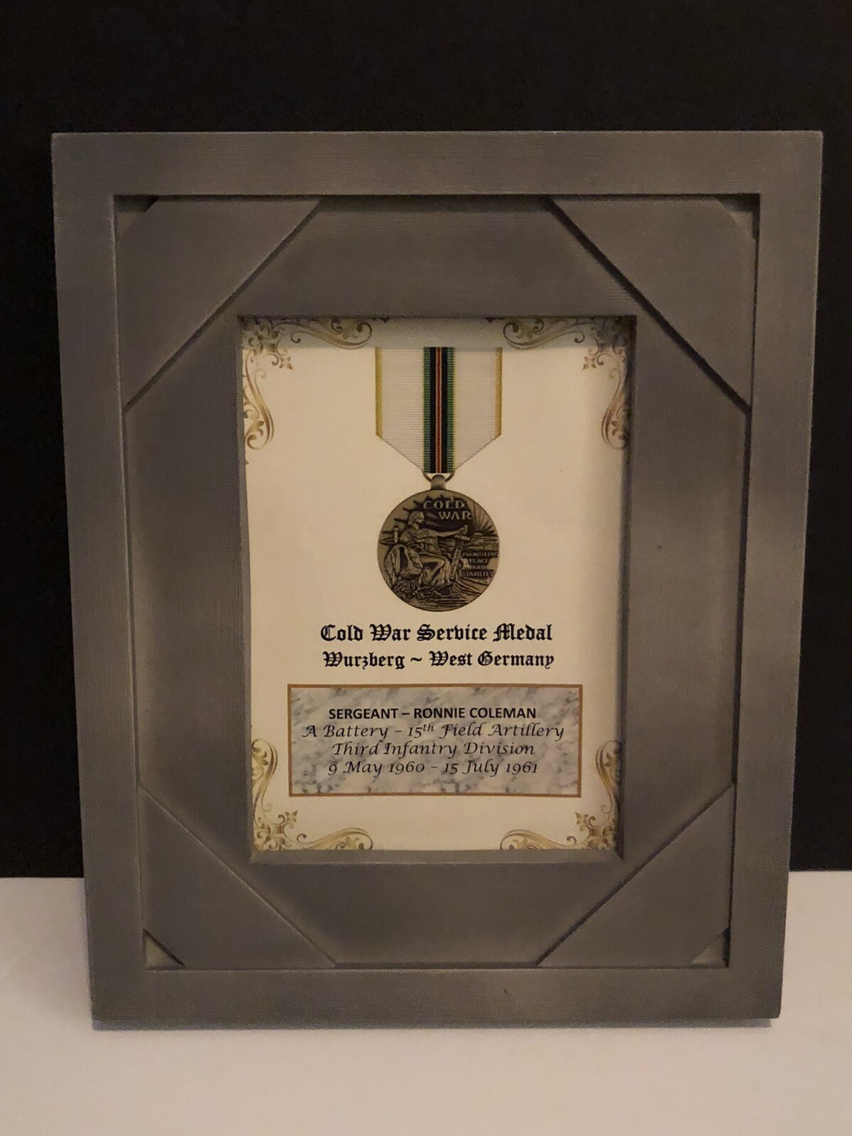 COLD WAR SERVICE MEDAL ~ 5x7 Medal Print w/Rank, Name, Unit, etc. -Free ...
