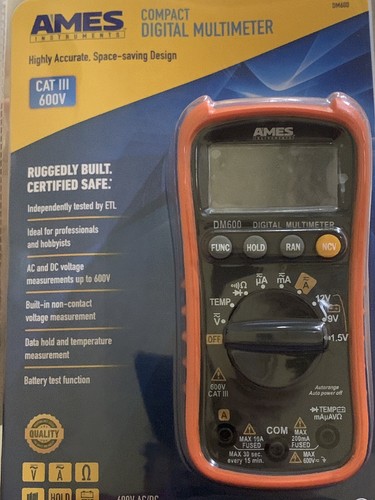 AMES DM600 Compact Digital Multimeter CAT 3 600V **NEW** | eBay