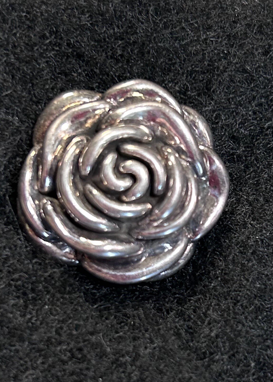 sterling silver rose flower pendant - Gem