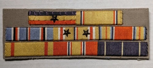 WW2 US Navy Hand Sewn Ribbon Bar W/ 8 Awards - Theater Made | eBay