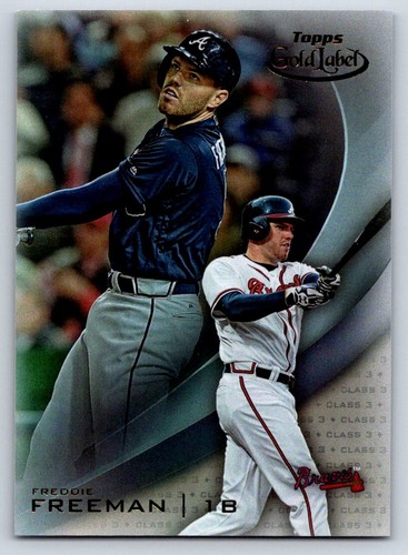 2016 Topps Gold Label 64 Freddie Freeman Class 3 Atlanta Braves ...