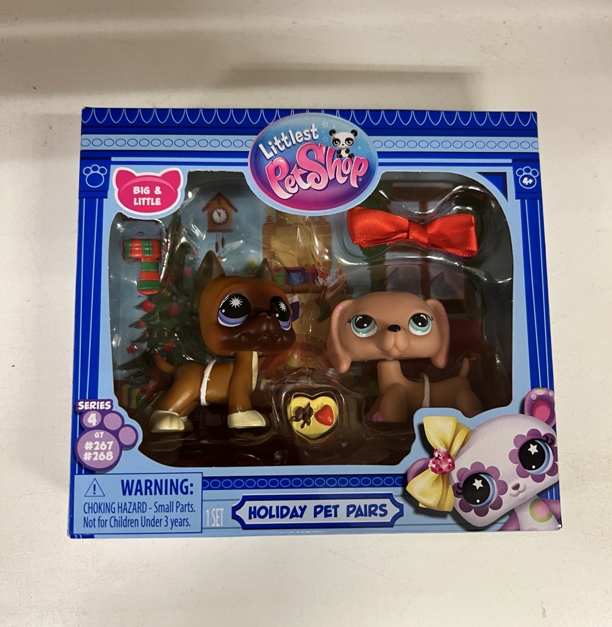 Littlest Pet Shop Holiday Pet Pairs #267 Great Dane & #268 Dachshund LPS