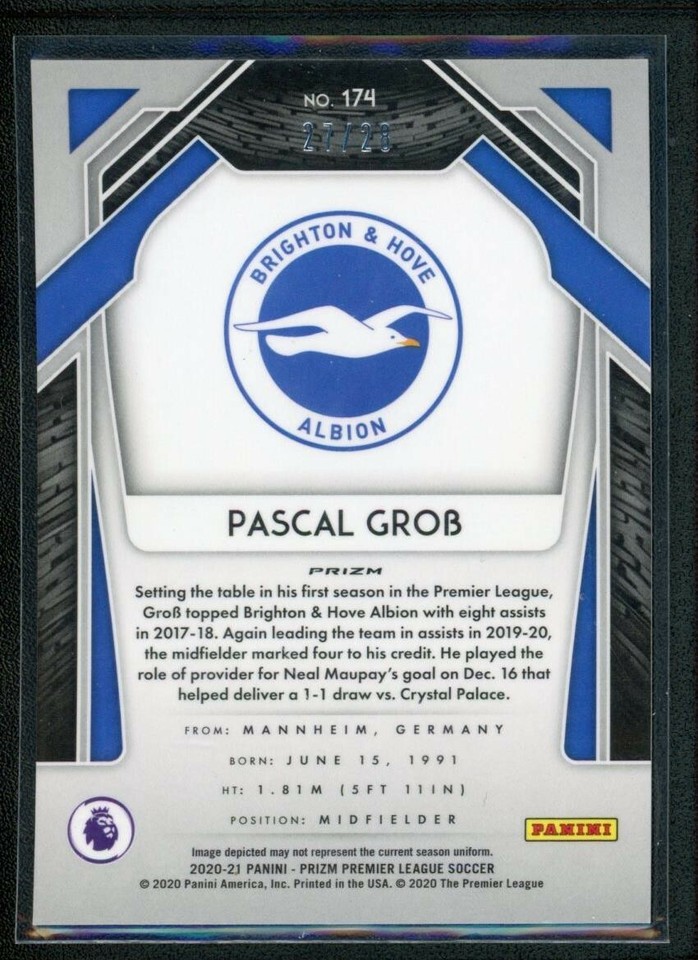 2020-21 PASCAL GROB 27/28 PANINI PRIZM PREMIER LEAGUE BLUE RED TMALL | eBay