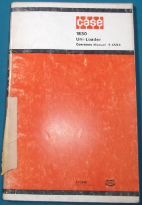 CASE 1830 UNI-LOADER SKID STEER OPERATOR OPERATION & MAINTENANCE MANUAL ...