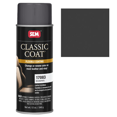 SEM Classic Coat Paint Leather Vinyl Dark Graphite Aerosol 12 oz. Ea ...