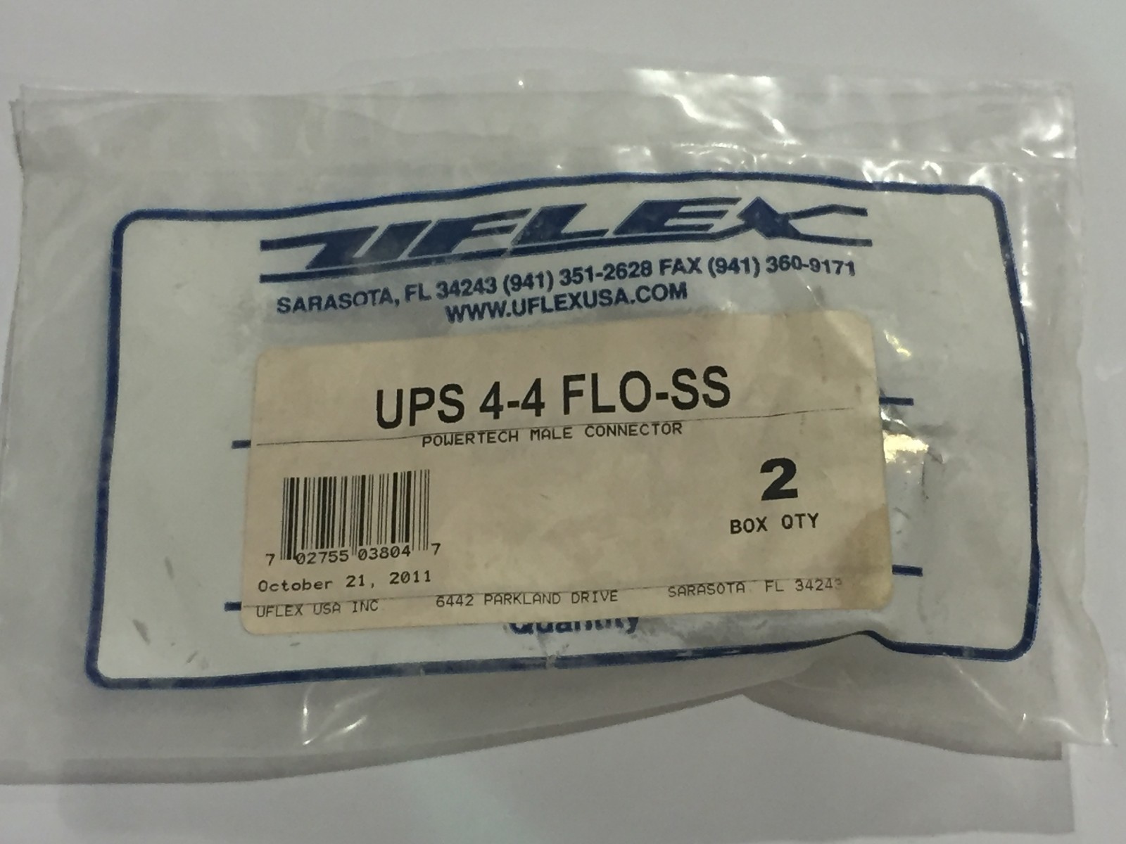Uflex Powertech Male Connector f/Autopilot to ORF Hose UPS 4-4 FLO-SS (2) / Pair | eBay