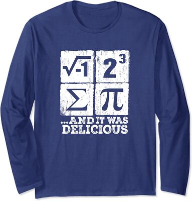 I 8 Sum Pi Funny I Ate Some Pie Pi Day Math Nerd Geek Long Sleeve ...