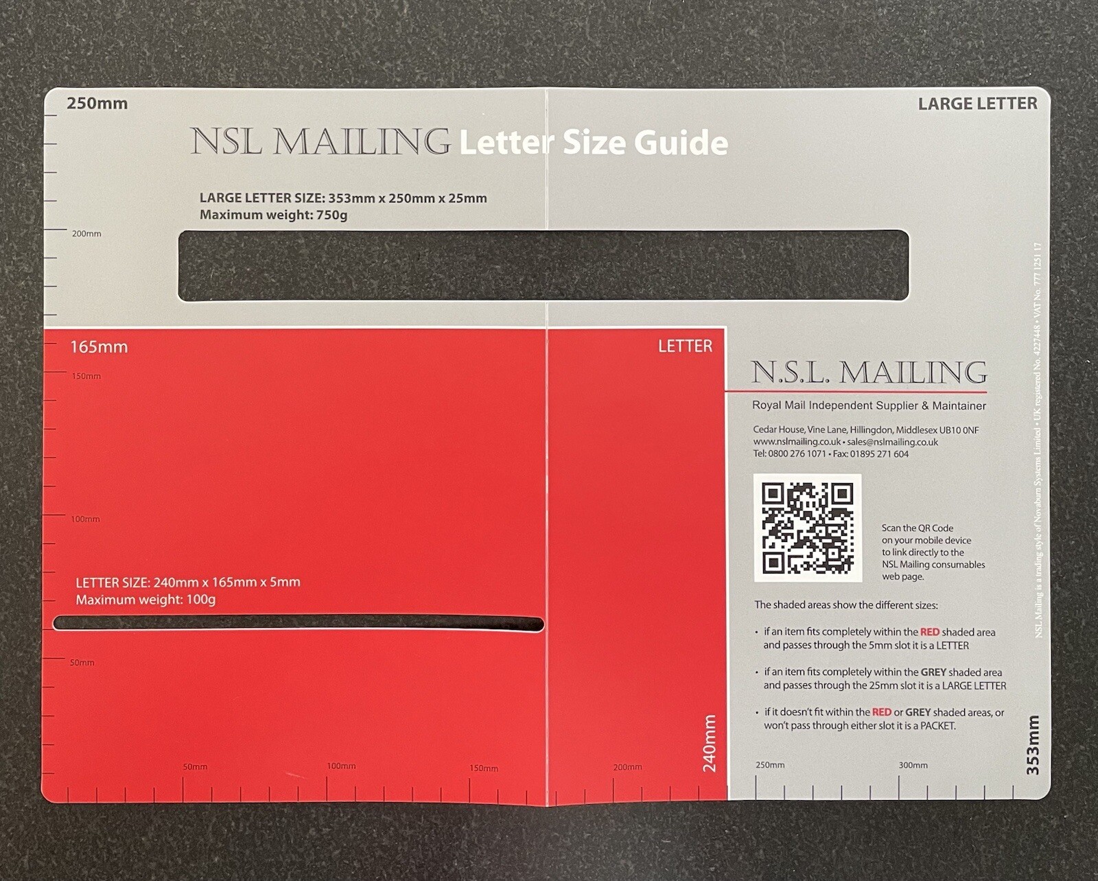 Letter Size Guide-New Royal Mail Franking | Grelly UK