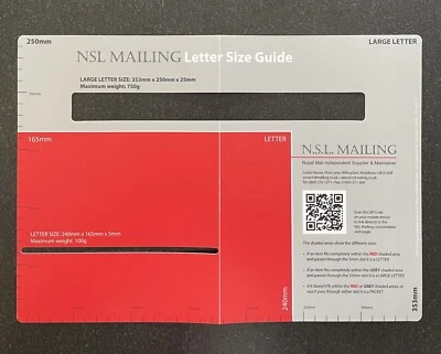 Letter Size Guide-New Royal Mail Franking | Grelly UK