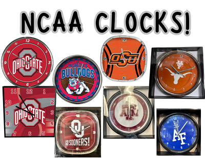 NCAA 12" Wall Clocks: Texas A&M OU OSU Texas Longhorns Ohio State ...