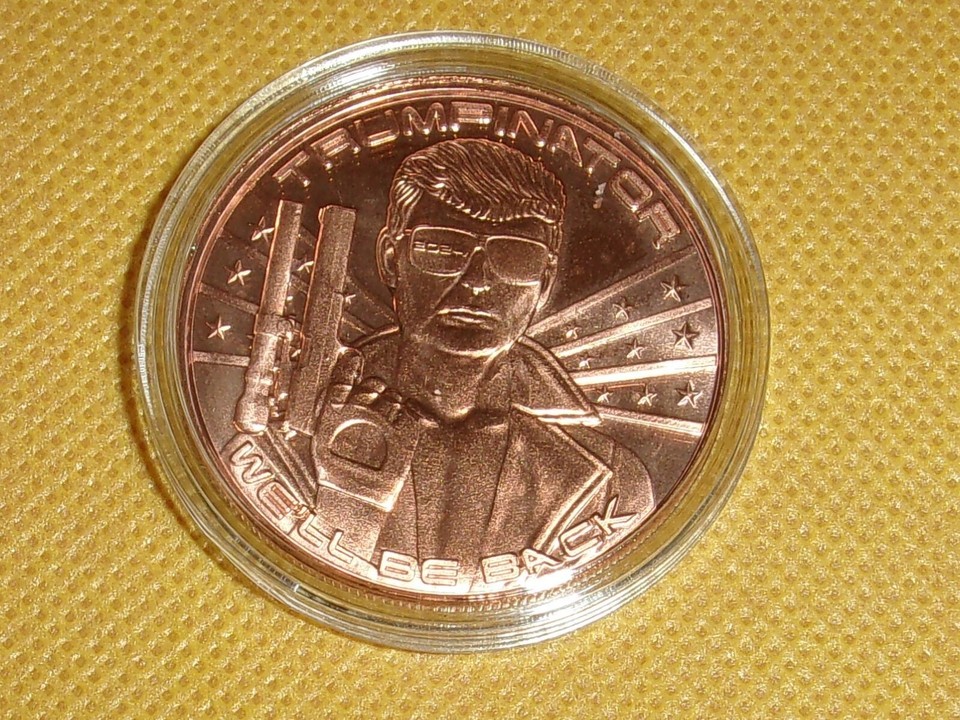 2024 TRUMPINATOR "We'll Be Back" 1oz Fine Copper BU Coin Round Trump ...
