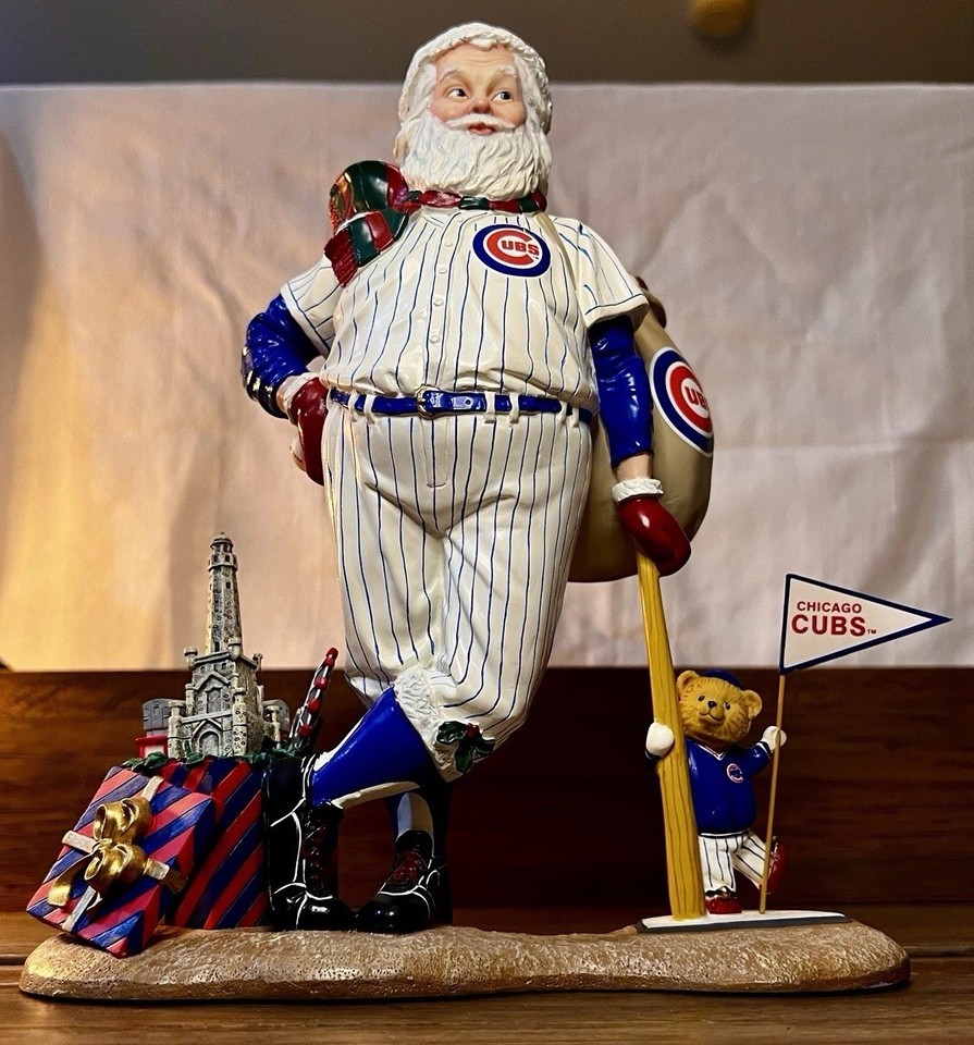 Chicago Cubs Official MLB Santa Claus Christmas Holiday Figurine ...