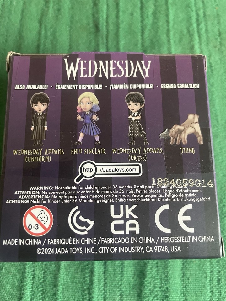 Jada Metalfigs Addams Family 2.5" WEDNESDAY Figure in Dress NEW ...
