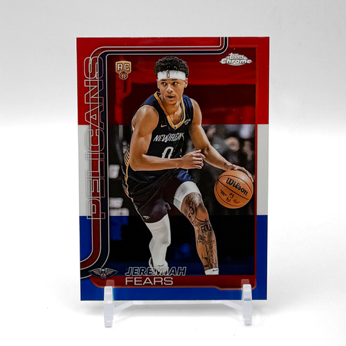 Jeremiah Fears 2025/26 Topps Chrome Basketball Red, White, and Blue ...