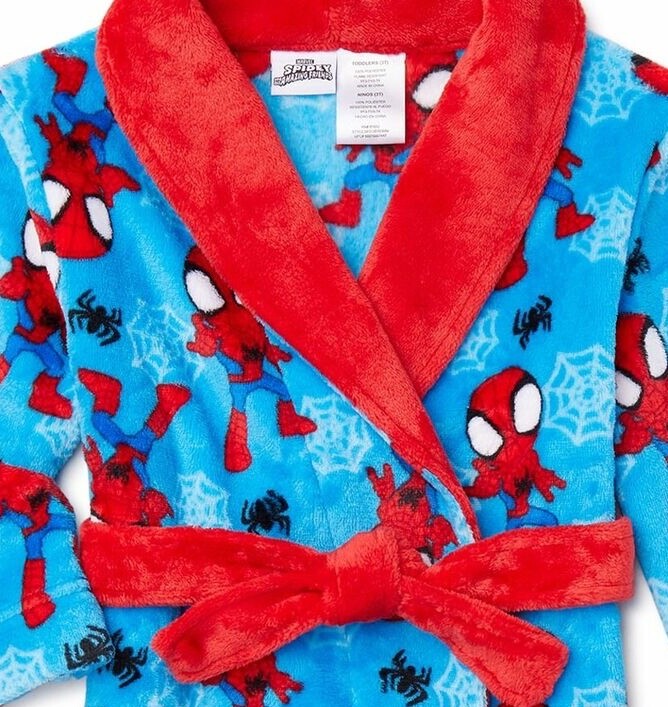 SpiderMan Robe Pajamas Cover Boy Girl Toddler 2T 3T 4T 5T Spidey ...