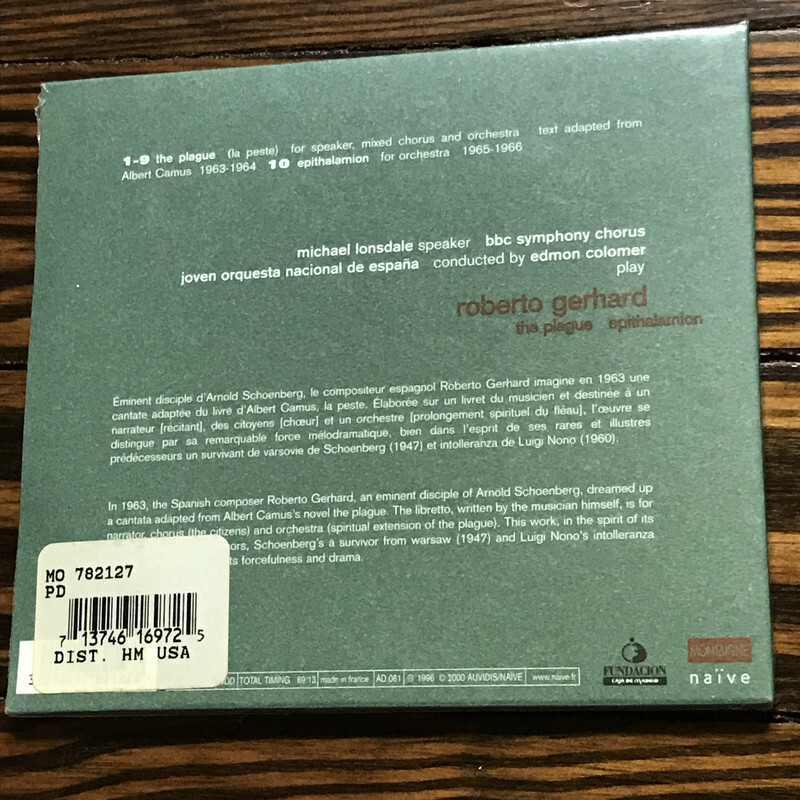 NEW / Gerhard - The Plague; Epithalamion / Michael Lonsdale; Edmon ...