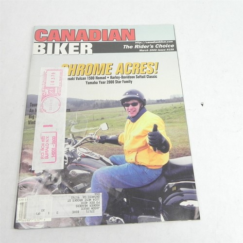 VINTAGE CANADIAN BIKER MOTORCYCLE MAGAZINE SINGLE ISSUE MARCH 2000 #159 ...