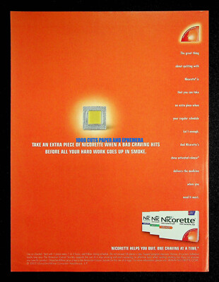 Nicorette Gum 2003 Quit Smoking Trade Print Magazine Ad Poster ADVERT ...