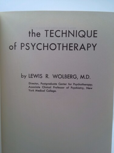Technique of Psychotherapy by Lewis R. Wolberg (1988, Hardcover) for ...
