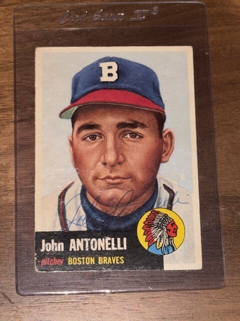 1953 Toops Johnny Antonelli Signed Auto Beautiful Card!!!! | eBay