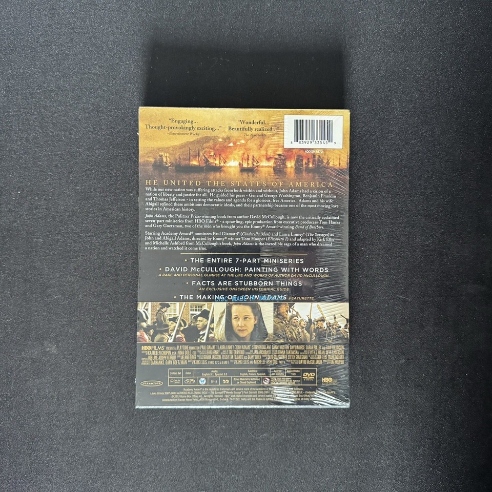 John Adams (DVD) HBO Films Mini Series Paul Giamatti Laura Linney NEW ...
