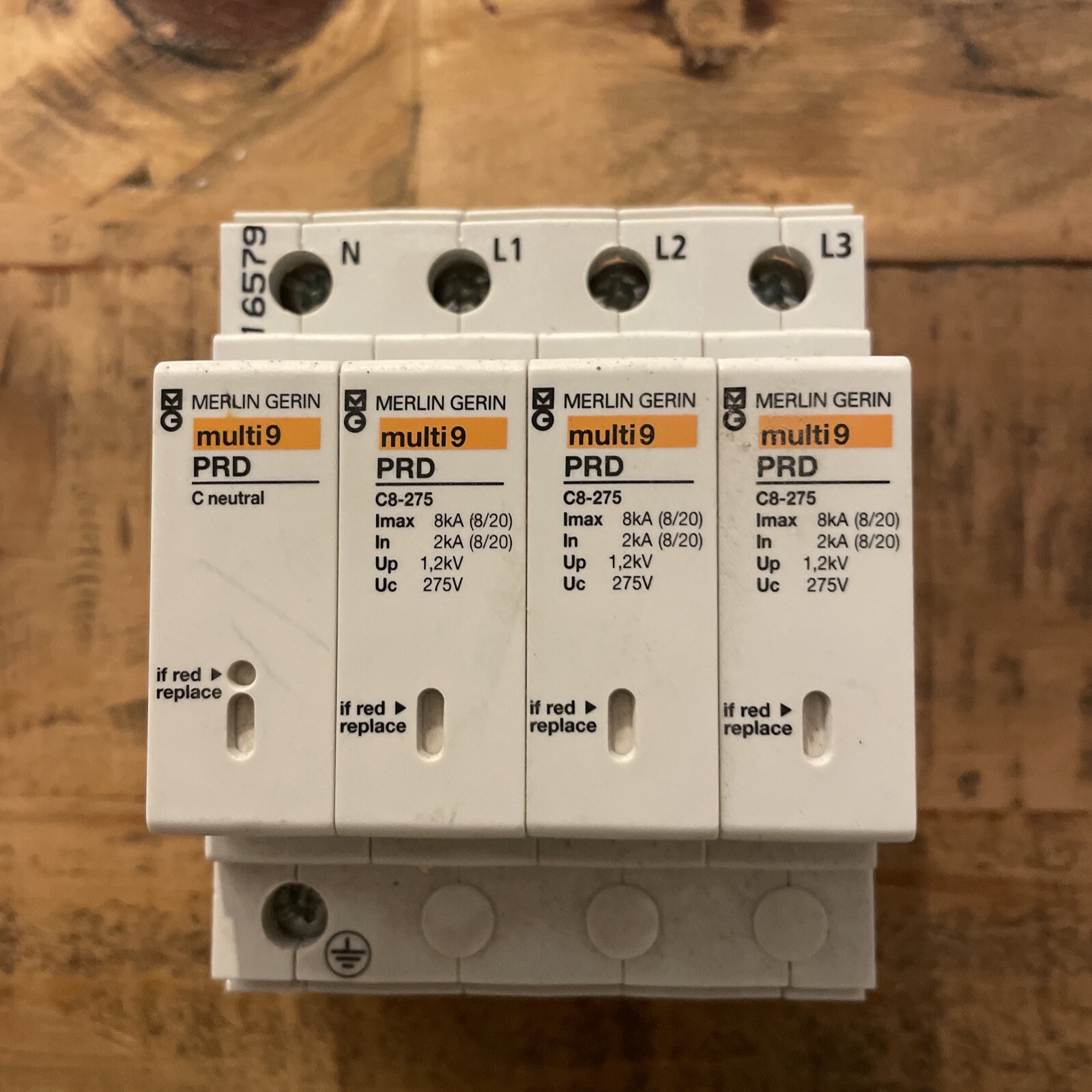 merlin gerin multi 9 16579 PDR C8-275 Neutral Surge Arrester 3 pole + N ...