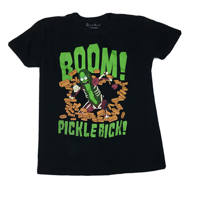 Rick and Morty Boom Pickle Rick Ripple Junction Adult Swim Black T ...