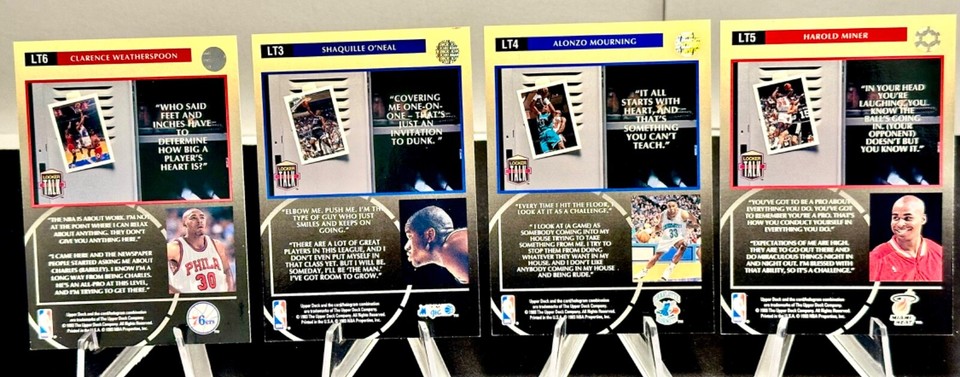 SHAQUILLE ONEAL 1993-94 UD 4 NM/MT LOCKER TALK INSERTS+#4 ZO #5 MINER ...