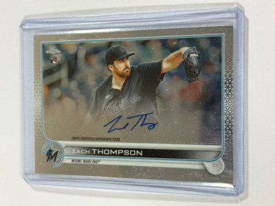 Zach Thompson AUTOGRAPH Miami Marlins 2022 Topps Chrome AUTO Florida ...