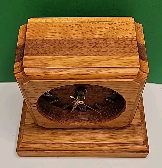 Vintage Post Modern Quartz Wood Mantel Clock. | eBay