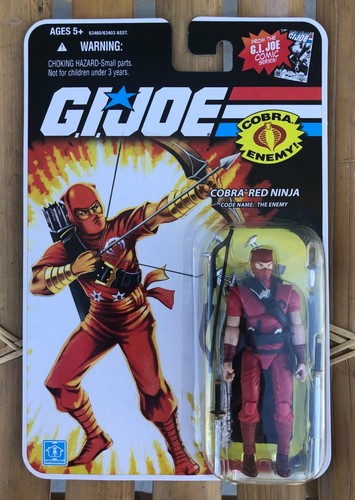 MINT GI Joe 25th Cartoon Series anniversary, Cobra Red Ninja, MOC AFA ...