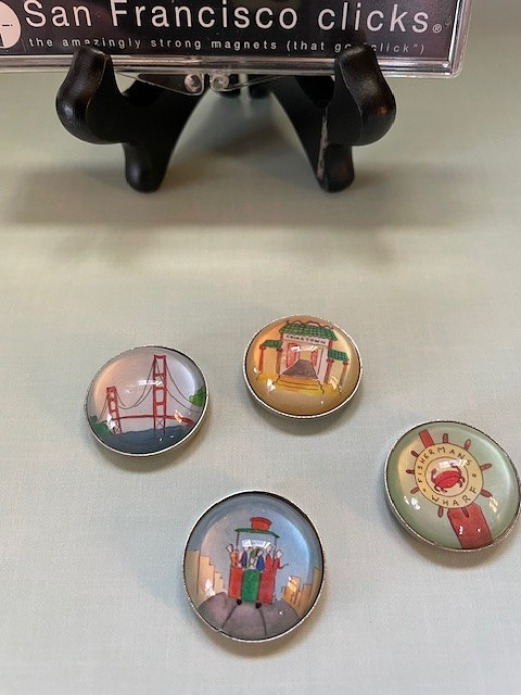 iPOP San Francisco Magnets "Clicks" ~ Artwork by Jessie Moore ~ Set of ...