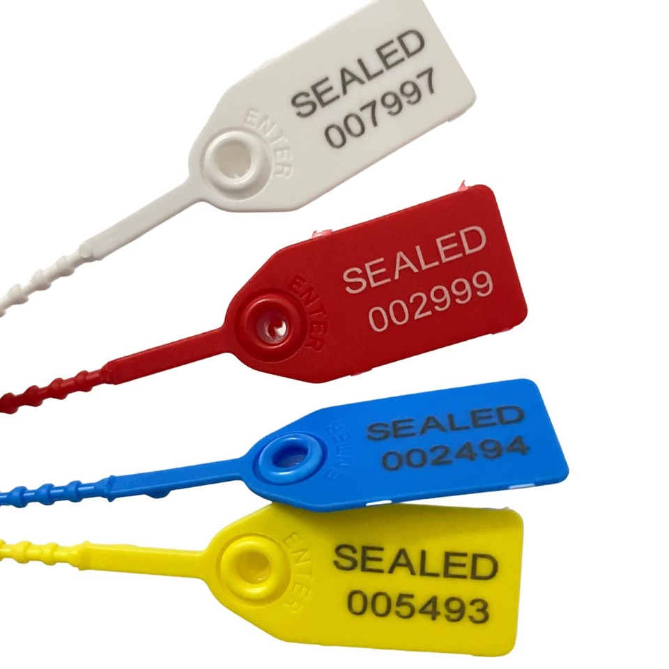 500 Pack Pull Tie Plastic Seal Security Tags Truck Shipping Seals ...