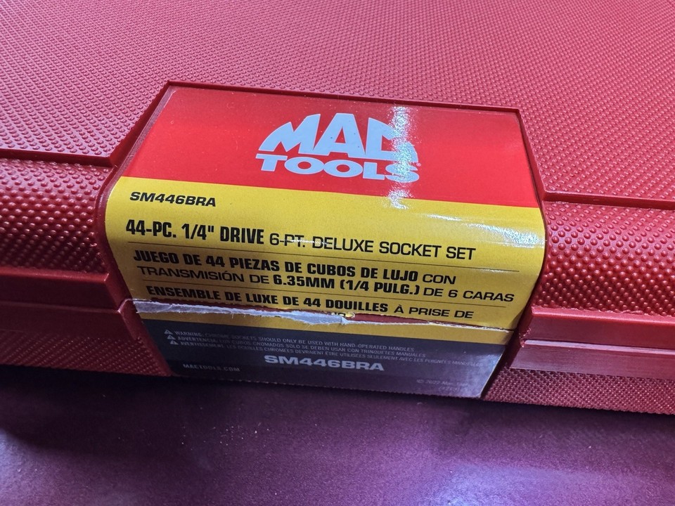 MAC Tools SM446BRA 1/4 Rive 6-pt Deluxe Socket Set with Case | eBay