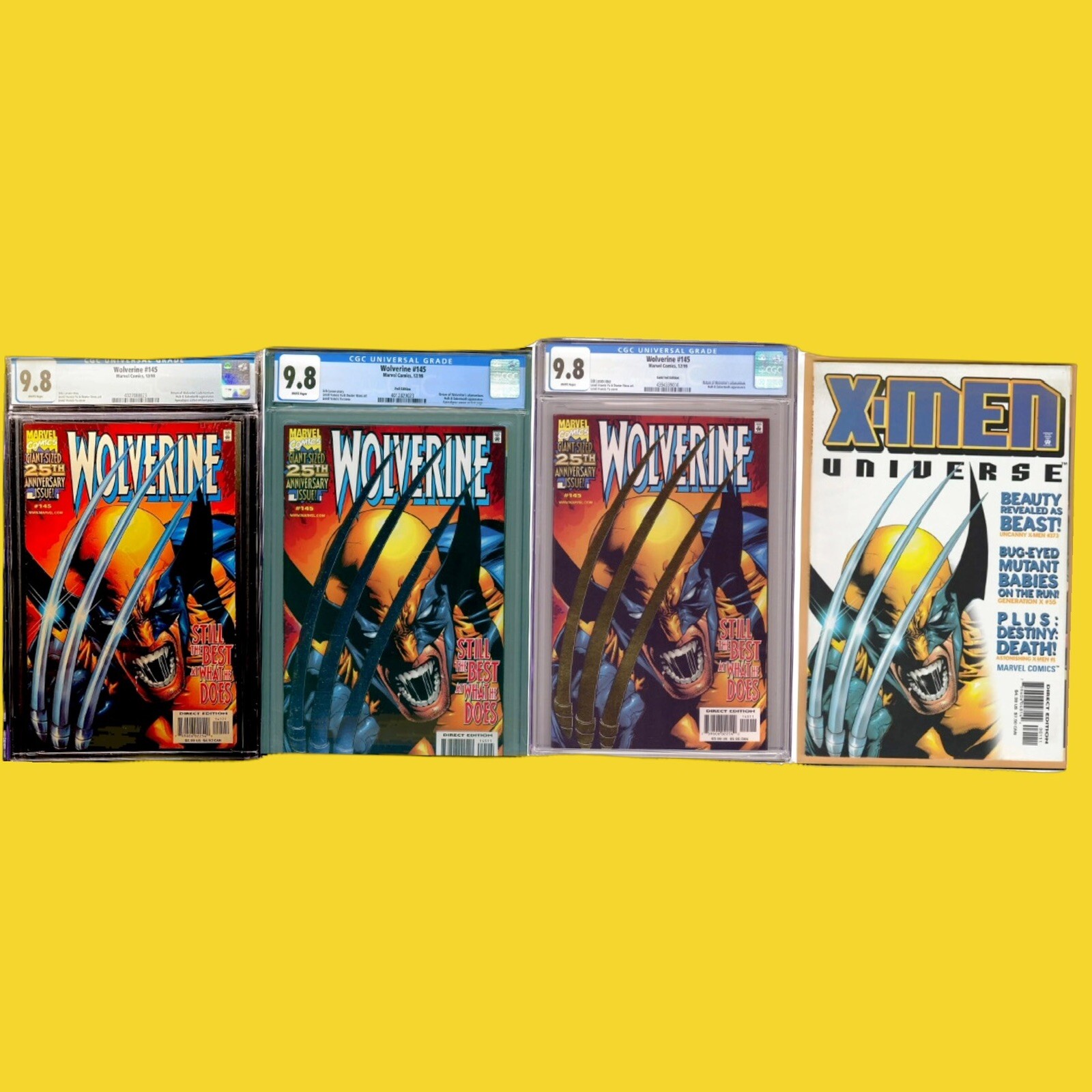 Wolverine #145 CGC 9.8 Regular/silver Foil & Gold Foil Bonus X-MEN ...