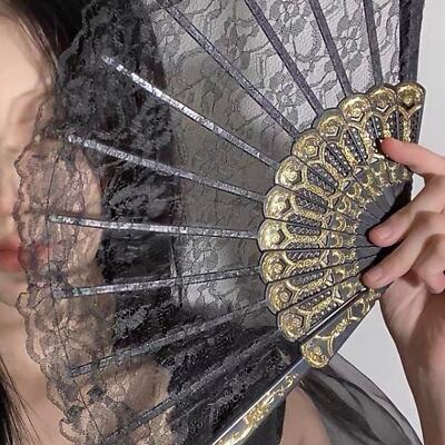 Black Hand Fan Gothic Style | eBay UK